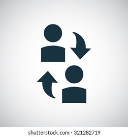 Man Arrows Icon On White Background Stock Vector (Royalty Free ...