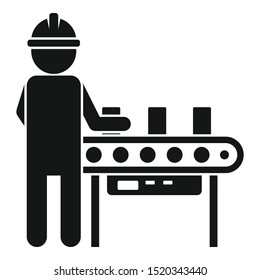 Labor Assembly Line Icon Simple Illustration Stock Vector (Royalty Free ...