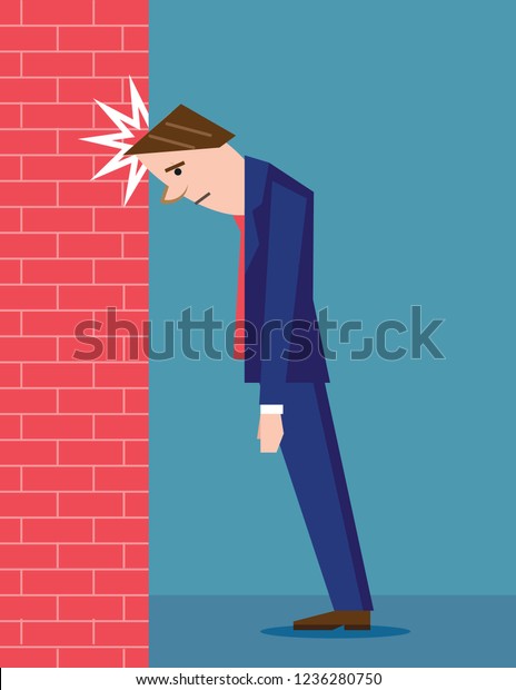 34 Banging Head Against A Wall Stock Vectors, Images & Vector Art ...