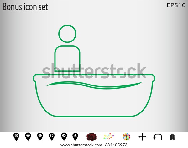 Man Bath Symbol Vector Illustration Eps10 Stock Vector (Royalty Free ...