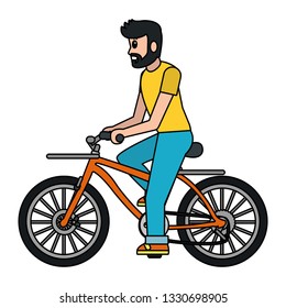 Man Bicycle Cartoon Stock Vector (Royalty Free) 1330698905 | Shutterstock