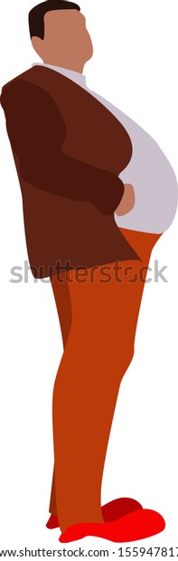 Man Big Belly Illustration Vector On Stock Vector (Royalty Free ...