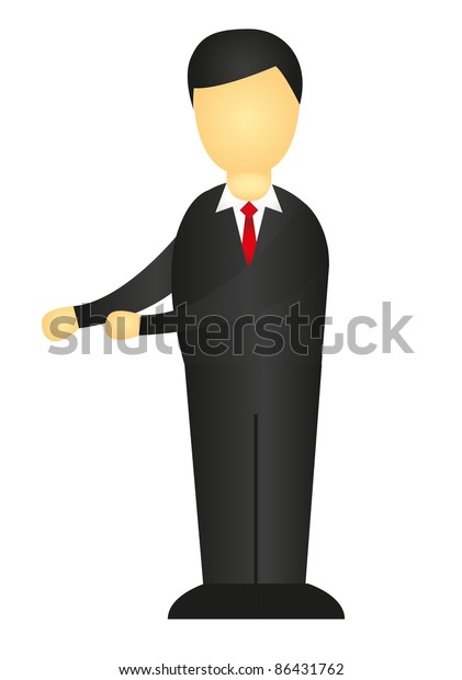 Man Black Suit Vector Isolated Over Stock Vector (Royalty Free ...