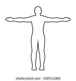 Man Body Silhouette Isolated Vector Stock Vector (Royalty Free ...