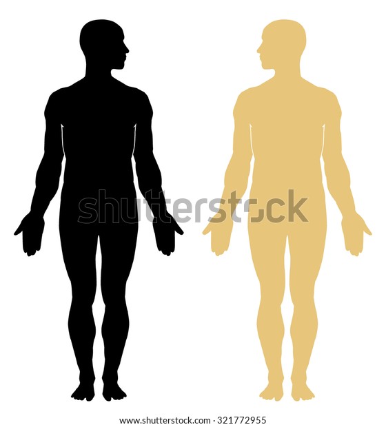 Man Body Vector Silhouette Eps 10 Stock Vector (Royalty Free) 321772955 ...