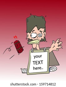 Man Bomb Text Box Stock Vector (Royalty Free) 159714812 | Shutterstock