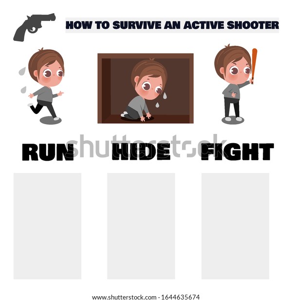 Man Boy Run Hide Fight Active Stock Vector (Royalty Free) 1644635674 ...