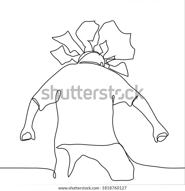 Man Breaks Wall His Head Guy Stock Vector (Royalty Free) 1818760127