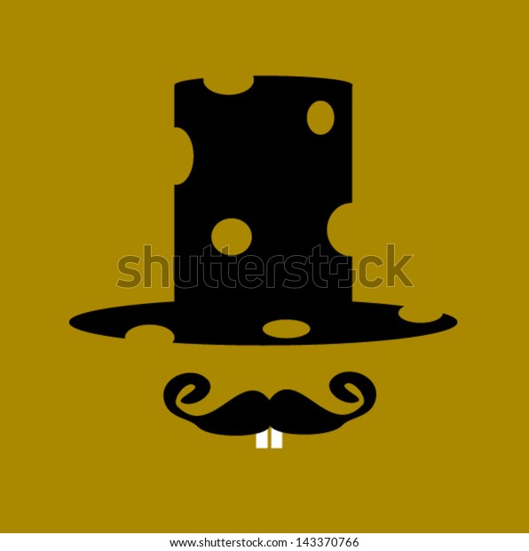 Man Buck Teeth Top Hat Holes Stock Vector (Royalty Free) 143370766 ...