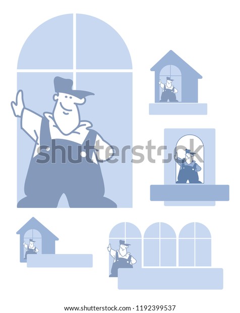 Man Builder Cartoon Image Logo Illustration Stock Vector (Royalty Free ...