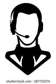 Man Call Center Icon Stock Vector (Royalty Free) 187723376 | Shutterstock
