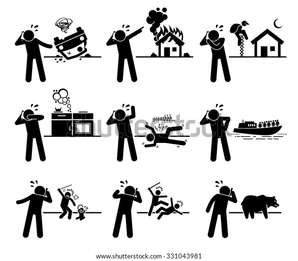 Man Calling Emergency Call Phone Road Stock Vector (Royalty Free) 331043981