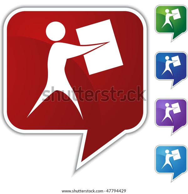 Man Carrying Box Icon Isolated On Stock Vector (Royalty Free) 47794429 ...