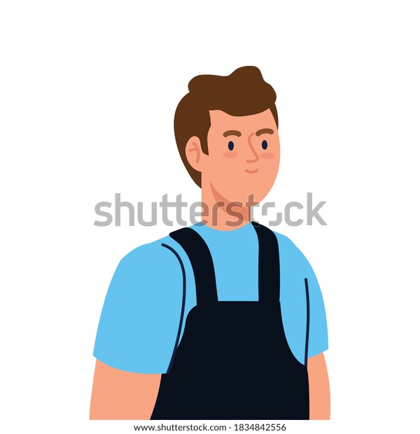 Man Cartoon Apron Design Boy Male Stock Vector (Royalty Free ...
