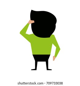Man Cartoon Backside Icon Image Stock Vector (Royalty Free) 709732393 ...