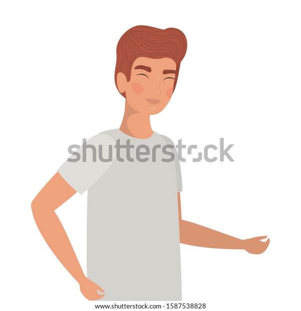 Man Cartoon Drawing Design Boy Male Stock Vector (Royalty Free ...