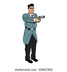 Man Cartoon Gun Design Stock Vector (Royalty Free) 534027802 | Shutterstock