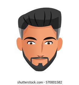 Man Face Smiling Icon Over White Stock Vector (Royalty Free) 1568108719 ...