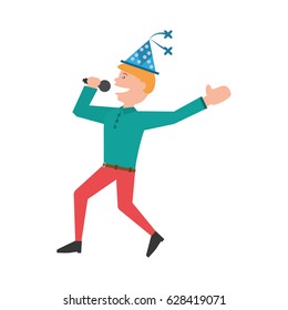 Man Celebrating Cartoon Stock Vector (Royalty Free) 628419071 ...