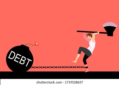 Man Chained Bomb Debt He Tried Stock Vector (Royalty Free) 1719528637 ...