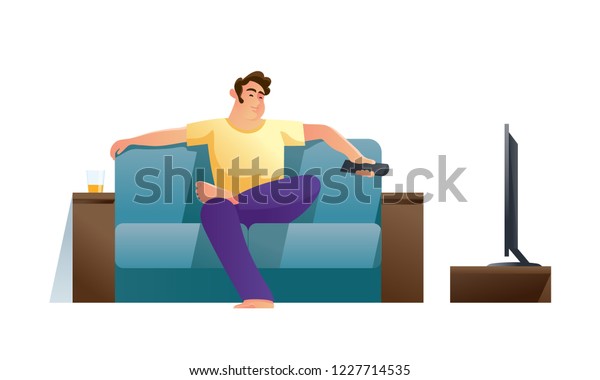 Man Character After Hard Days Work Stock Vector (Royalty Free) 1227714535