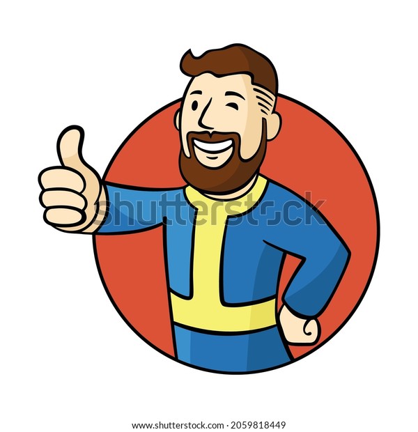 Man Character Face Avatar Fallout Boy Stock Vector (Royalty Free ...