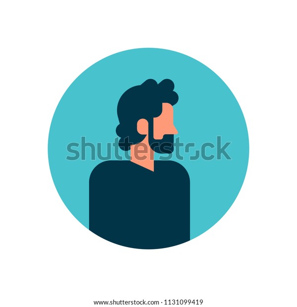 Man Character Profile Portrait On White Stock Vector (Royalty Free ...