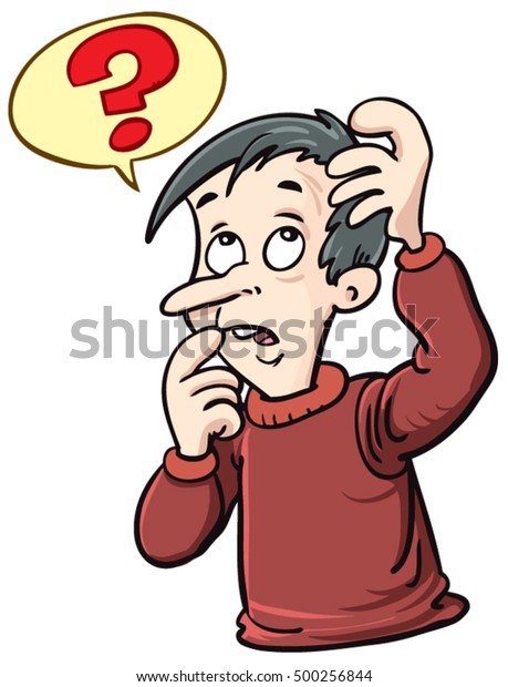 Man Character Thinking Stock Vector (Royalty Free) 500256844 | Shutterstock