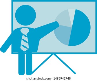 Man Chart Diagram People Icon Symbol Stock Vector (Royalty Free ...