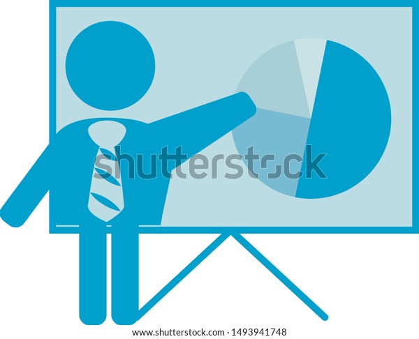 Man Chart Diagram People Icon Symbol Stock Vector (Royalty Free ...