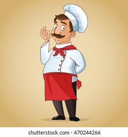 Man Chef Mustache Chefs Hat Person Stock Vector (Royalty Free ...