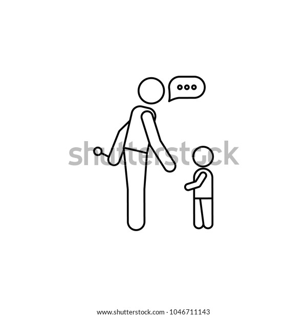 Man Child Icon Man Child Conversation Stock Vector (Royalty Free ...