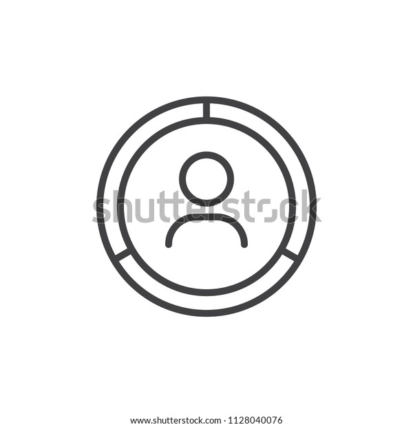 Man Circle Chart Outline Icon Linear Stock Vector (Royalty Free ...