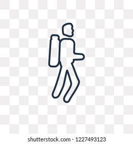 Man Climbing Vector Outline Icon Isolated Stock Vector (Royalty Free ...