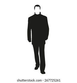 Man Coat Vector Silhouette Stock Vector (Royalty Free) 267725261 ...