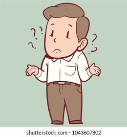 Man Confused Gesture Stock Vector (Royalty Free) 1043607802 | Shutterstock