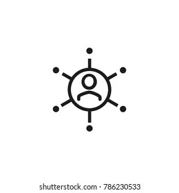 Icon Man Connection Links Company Connection Stock Vector (Royalty Free ...