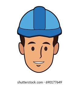 Man Construction Worker Labor Helmet Stock Vector (Royalty Free ...