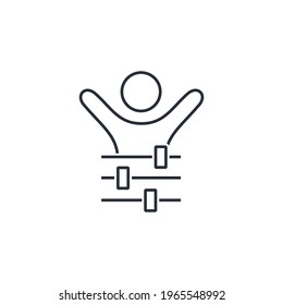 Man Control Panel Set Person Joyful Stock Vector (Royalty Free ...