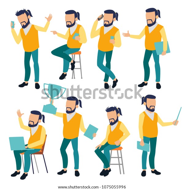 Man Creative Person Design Element Isolated Stock Vector (Royalty Free ...
