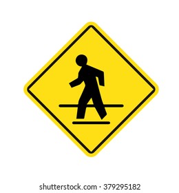 Traffic Road Signs Pedestrian Crossing Ahead Stock Vector (Royalty Free ...
