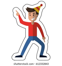Man Dancing Party Celebration Stock Vector (Royalty Free) 612332843 ...