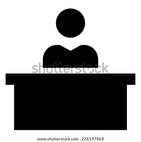Man Desk Icon Stock Vector (Royalty Free) 228147868 - Shutterstock