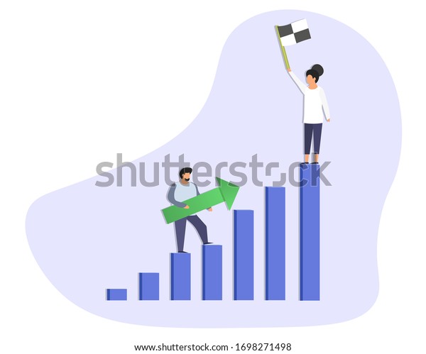 Man Diagram Chart Graph Conceptual Graphics Stock Vector (Royalty Free ...