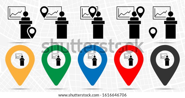 Man Diagram Explains Icon Location Set Stock Vector (Royalty Free ...