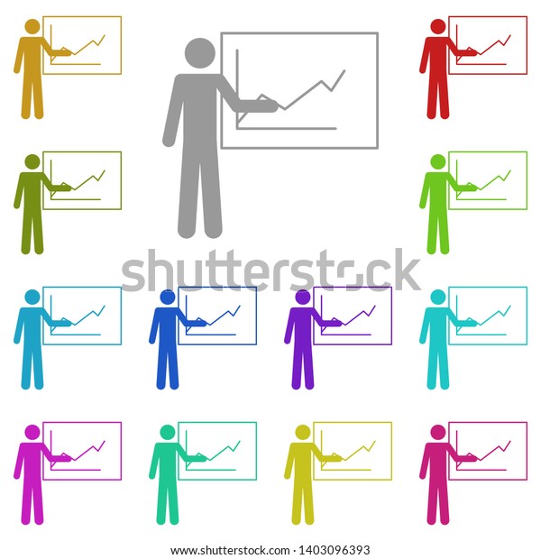 Man Diagram Explains Multi Color Icon Stock Vector (Royalty Free ...