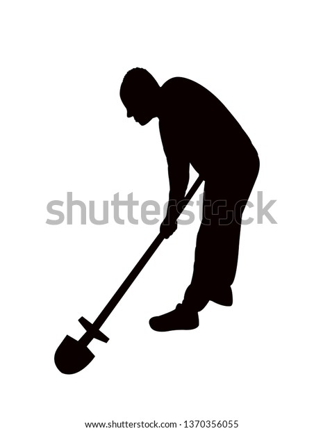 Man Digging Shovel Silhouette Vector: เวกเตอร์สต็อก (ปลอดค่าลิขสิทธิ์ ...