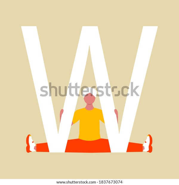 Man Does Transverse Twine Flat Cartoon Stock Vector (Royalty Free ...