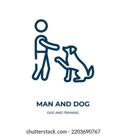 Man Dog Icon Linear Vector Illustration Stock Vector (Royalty Free ...