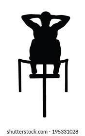 Man Doing Abs Vector Silhouette Stock Vector (Royalty Free) 195331028 ...